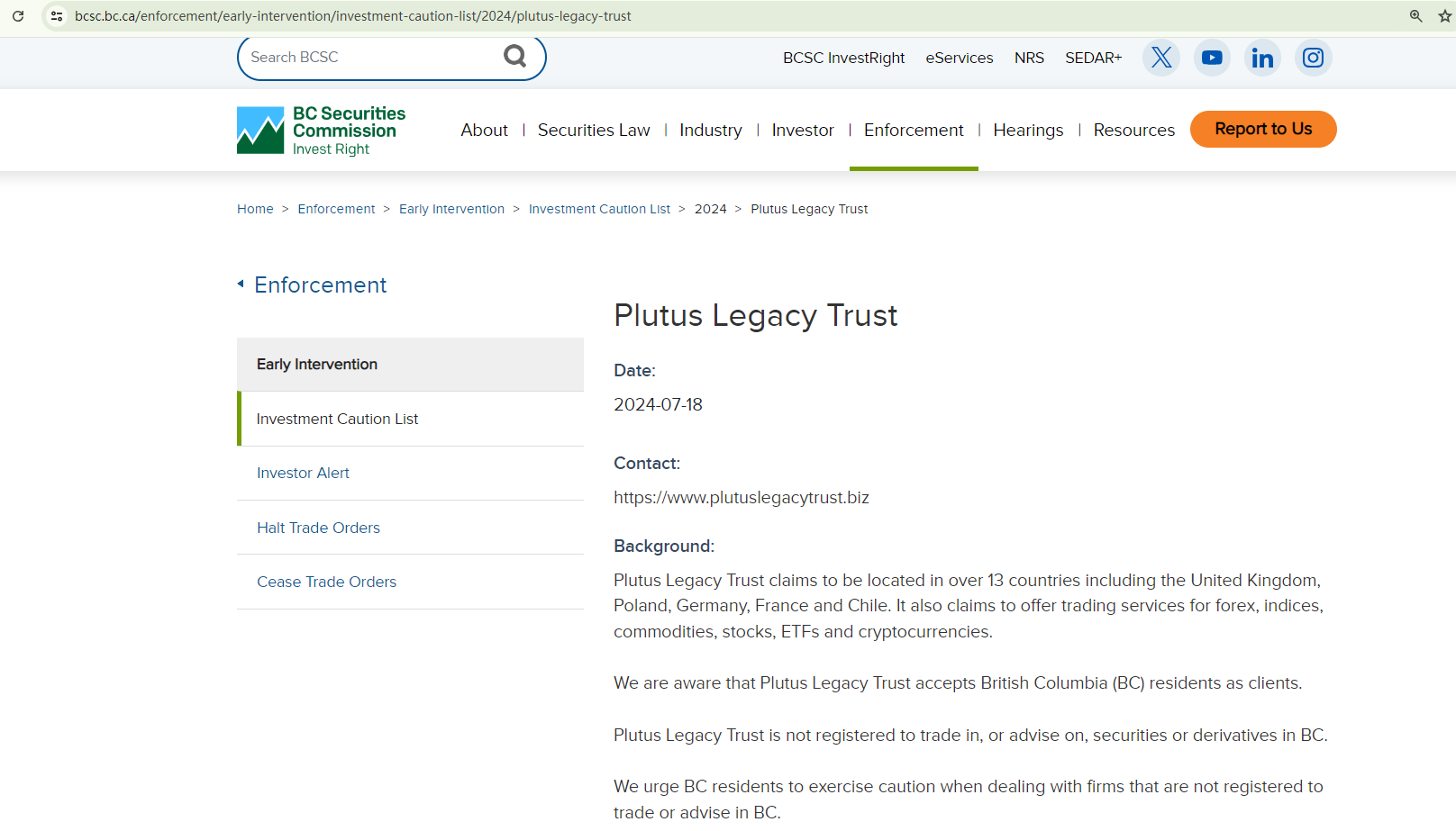 Plutus Legacy Trust aka PlutusLegacy Trust Review 2025 | Information ...