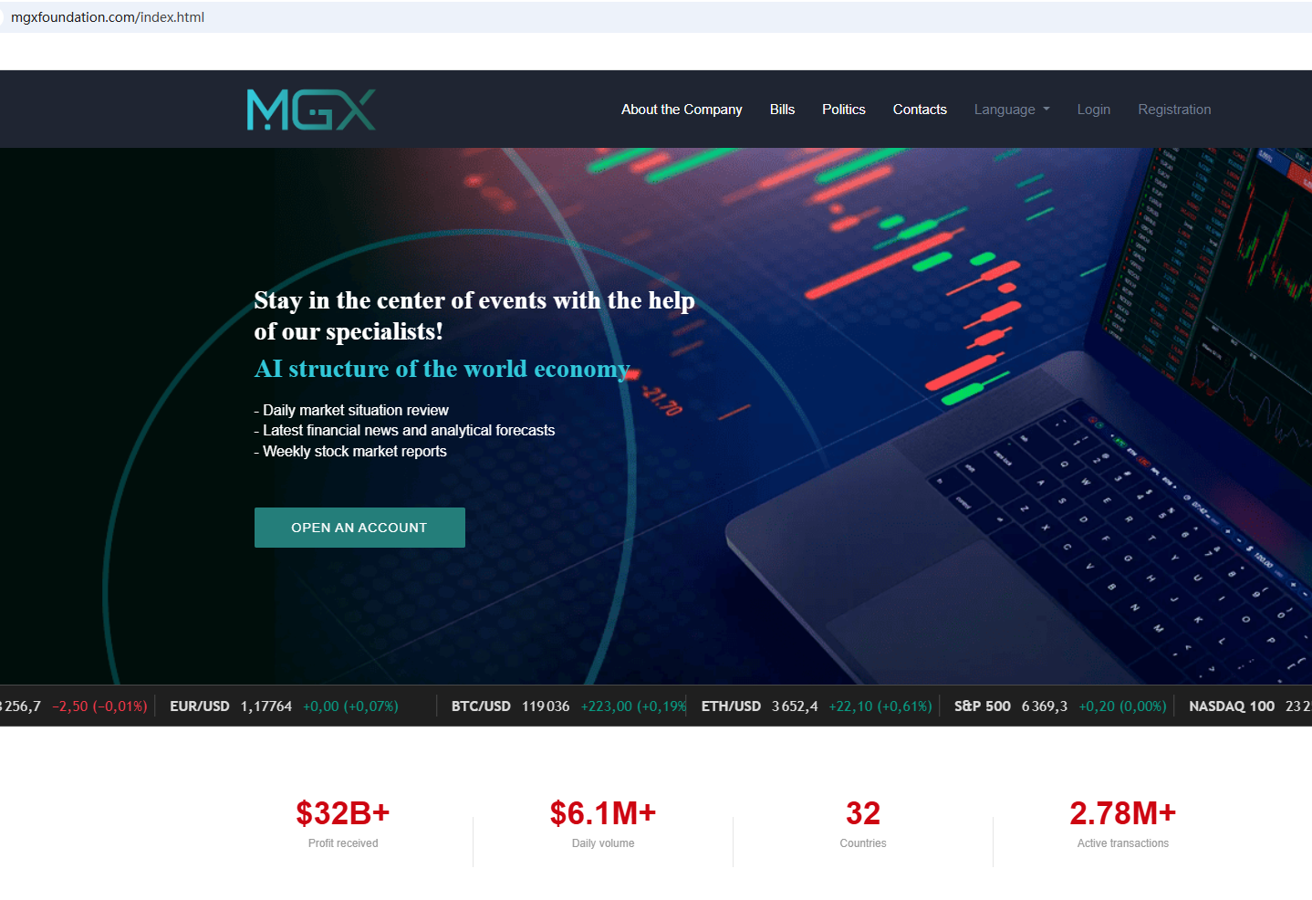 MGX Foundation Review 2025 | Information about MGX Foundation Forex Broker - BrokersView