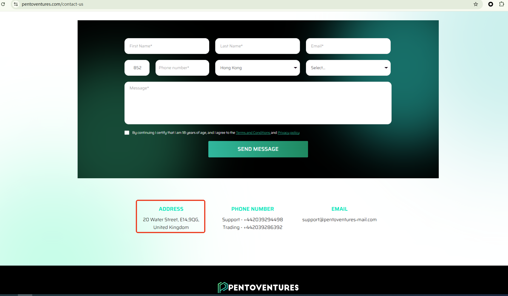 Pentoventures Review 2025 | Information about Pentoventures Forex Broker - BrokersView